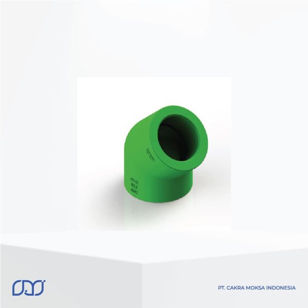 Ukuran Fitting PPR Merk RUCIKA: ELBOW 45º - Distributor Pipa Surabaya
